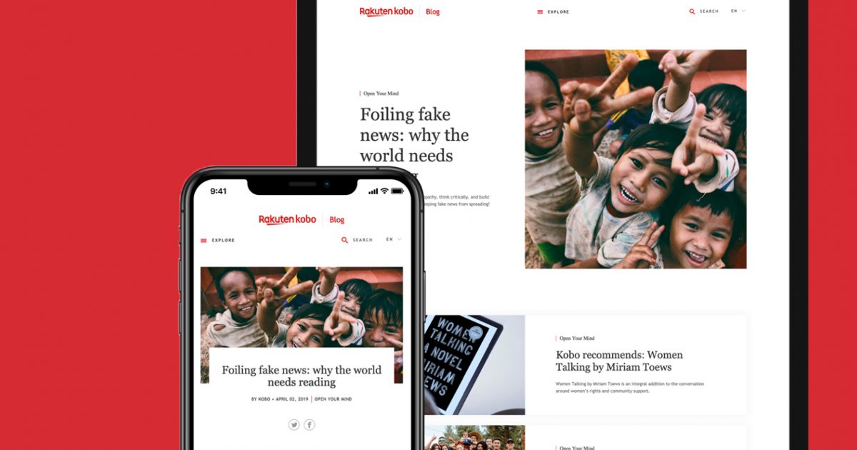 Rakuten Kobo Website Design & Development | Work | Craft&Crew